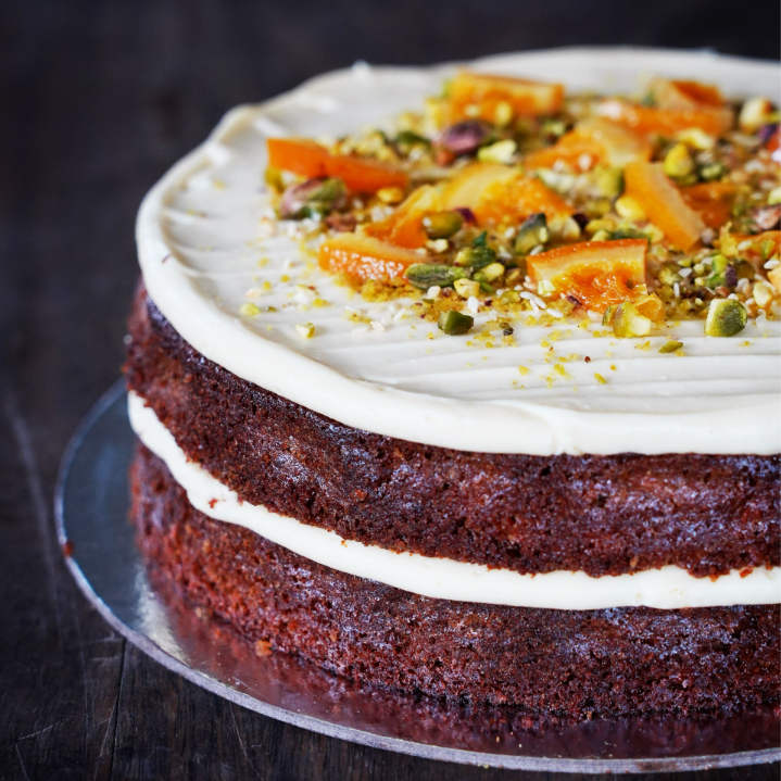 Carrot, Orange & Pistachio Cake | Brickfields Bakery