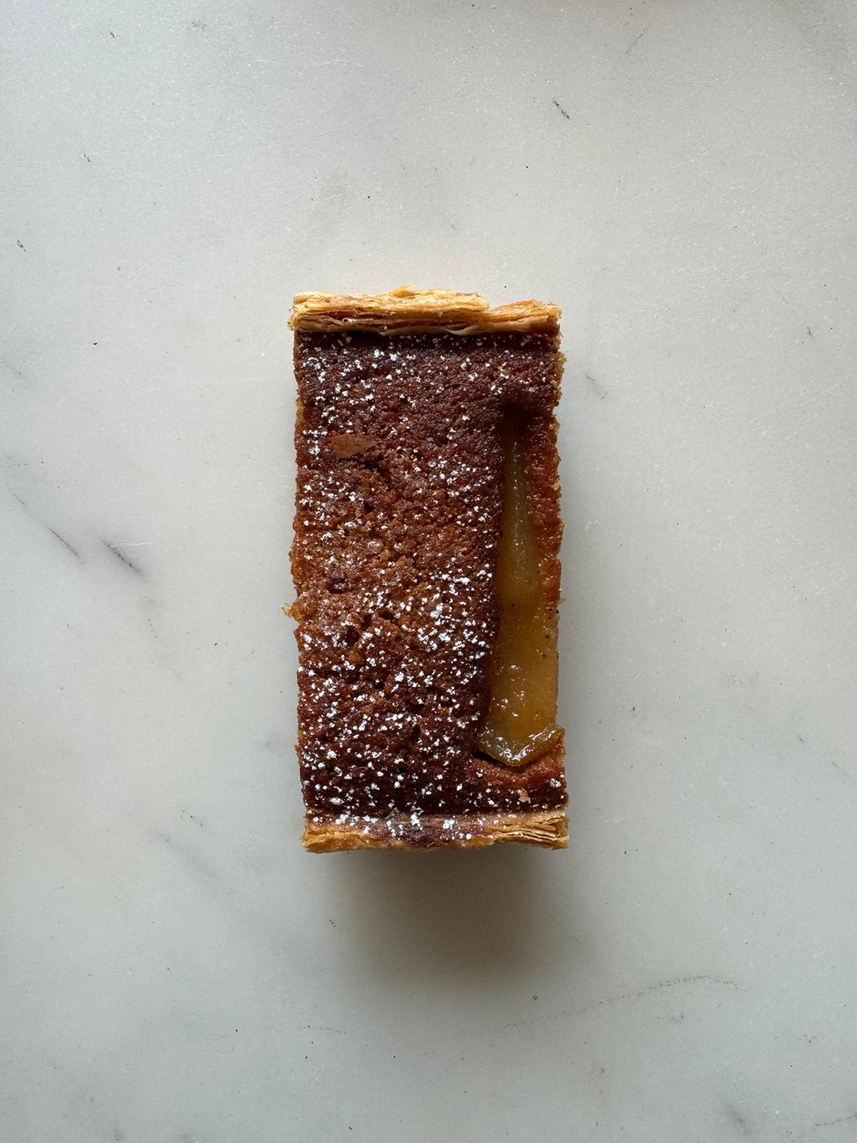Poached Pear & Frangipane Tart (Slice) | Brickfields Bakery